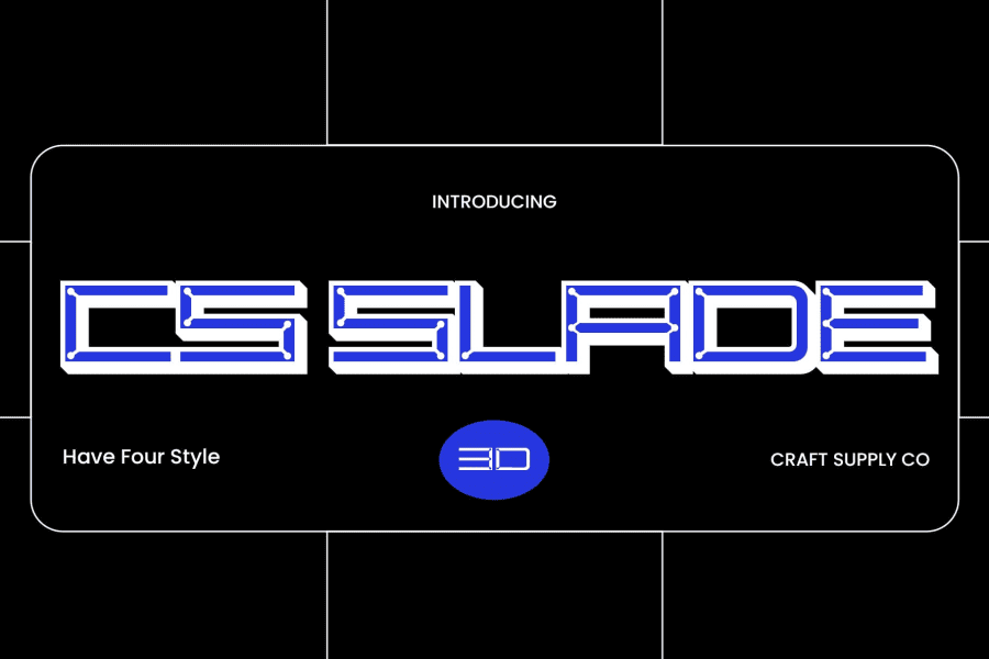 CS Slade Extrude Right Demo Font · 1001 Fonts