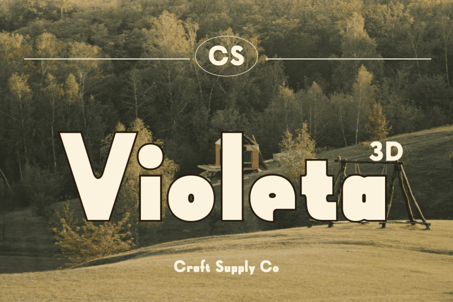 CS Violeta Extrude Right Demo Font · 1001 Fonts
