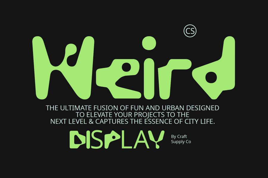 CS Weird Demo Font · 1001 Fonts