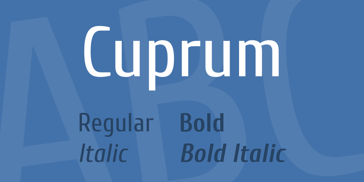 Cuprum Font Family · 1001 Fonts