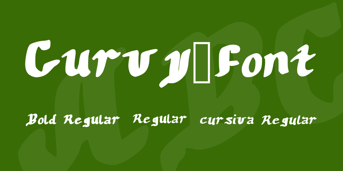 Curvy_font Font Family · 1001 Fonts