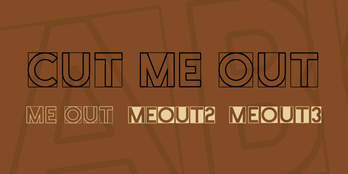 Cut Me Out Font Family · 1001 Fonts