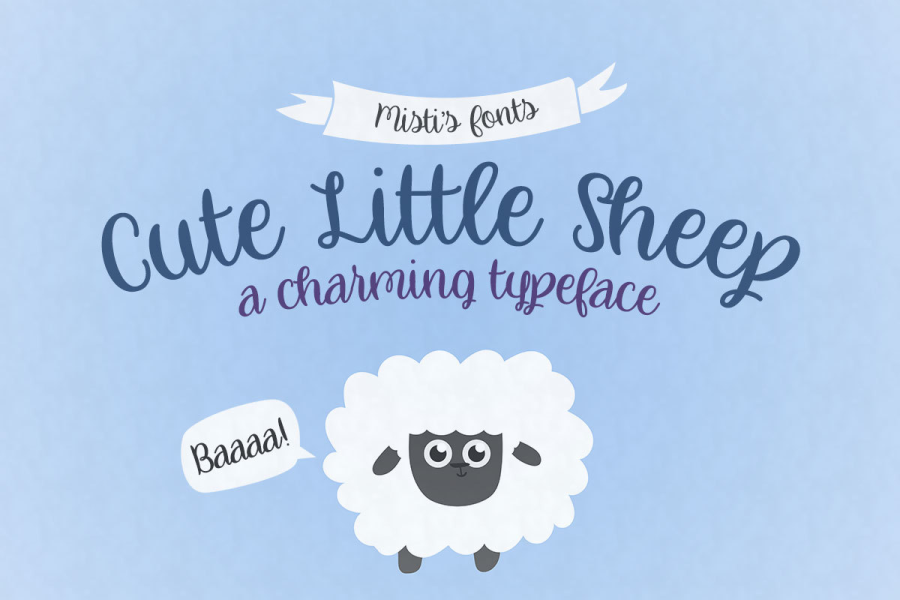 Cute Little Sheep Font · 1001 Fonts