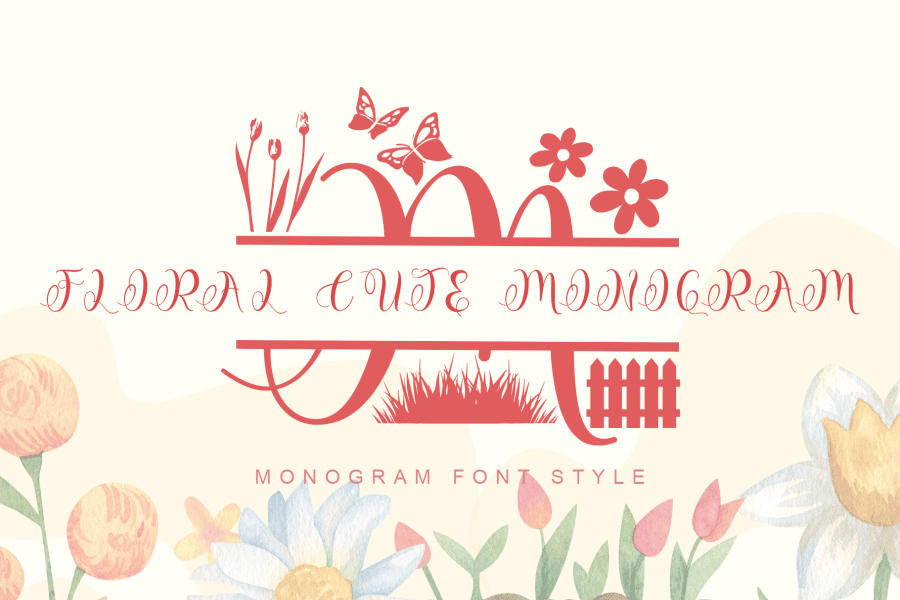 Cute Monogram Demo Font Family · 1001 Fonts