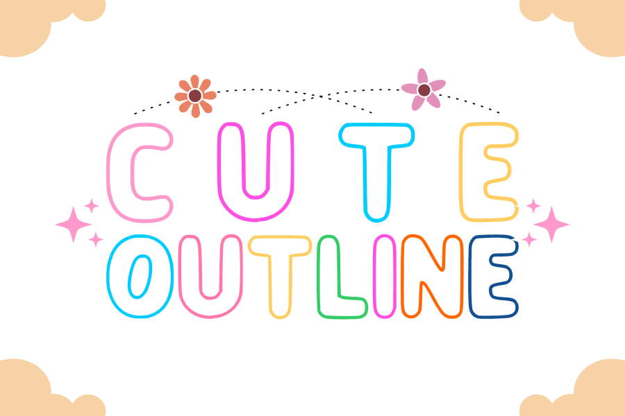 Cute Outline Font · 1001 Fonts
