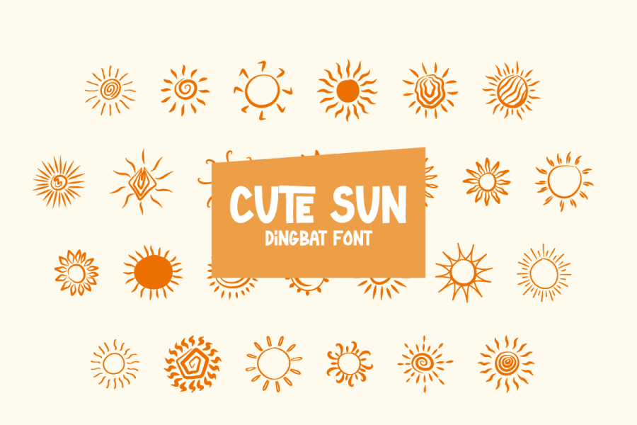 Cute Sun Font · 1001 Fonts