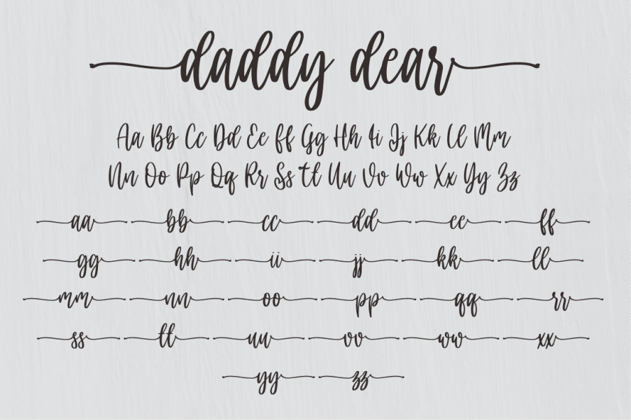daddy dear Font · 1001 Fonts