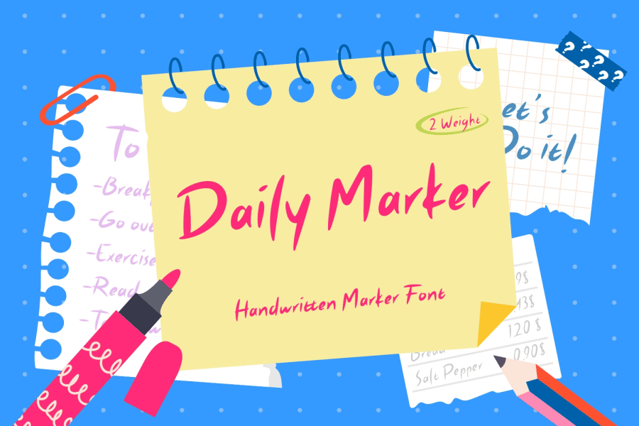 Daily Marker Demo Font Family · 1001 Fonts