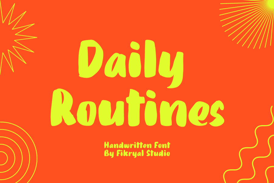 Daily Routines Font · 1001 Fonts