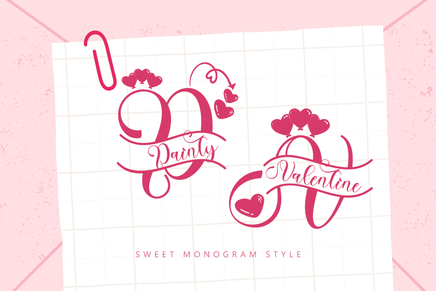 Dainty Valentine Font Family · 1001 Fonts