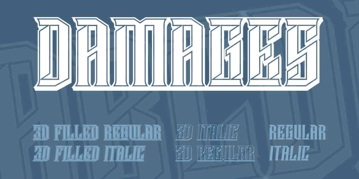 Damages Font Family · 1001 Fonts