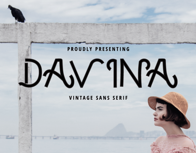 DAVINA - VINTAGE FONT Font · 1001 Fonts