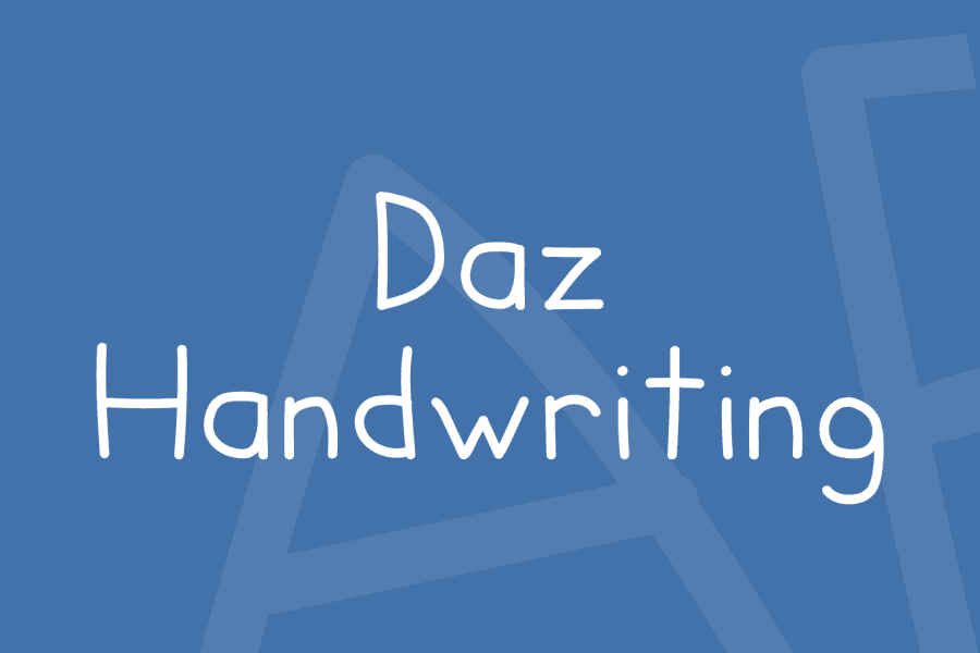 Daz Handwriting Font · 1001 Fonts