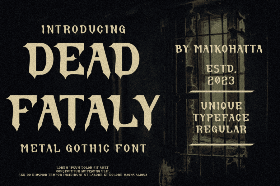 DEAD FATALY Font · 1001 Fonts