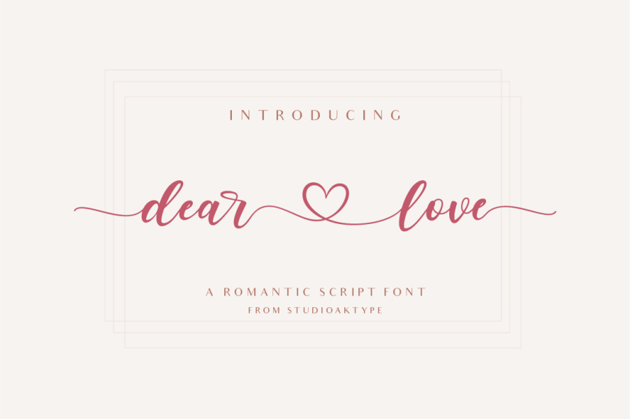 dear love - personal use Font · 1001 Fonts