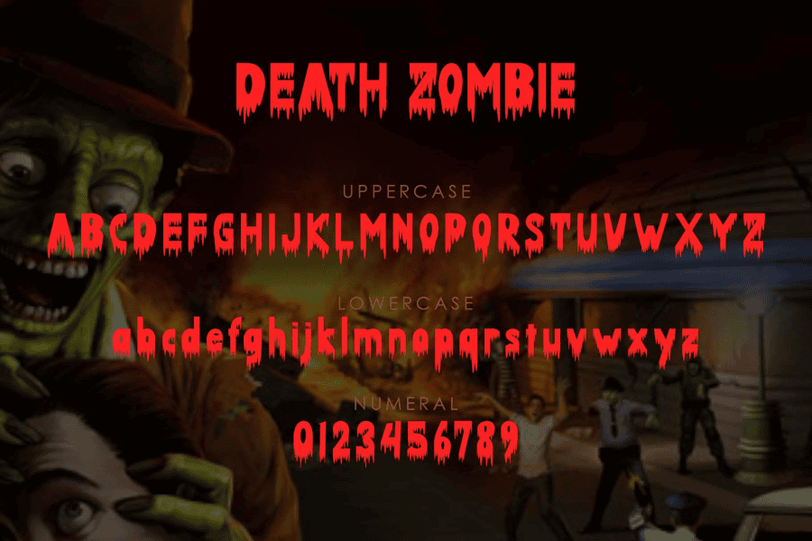 Death Zombie Font · 1001 Fonts