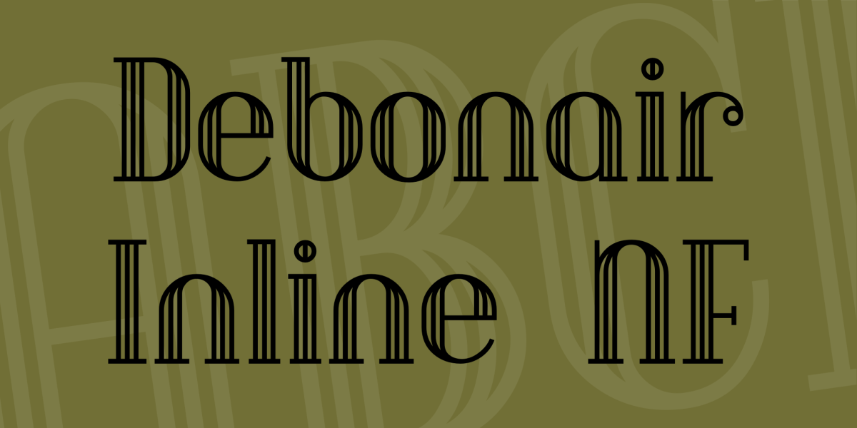 Debonair Inline NF Font · 1001 Fonts