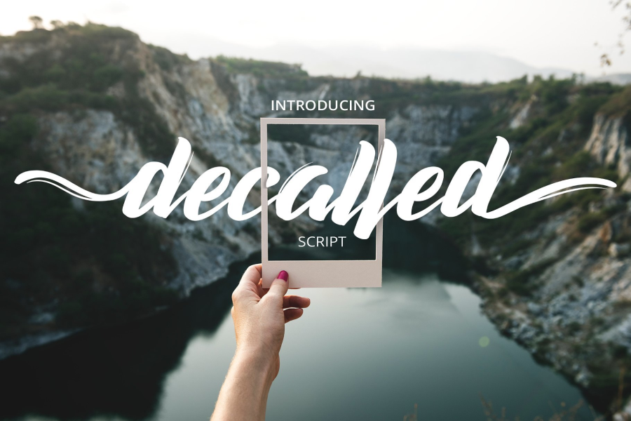 decalled script Font · 1001 Fonts