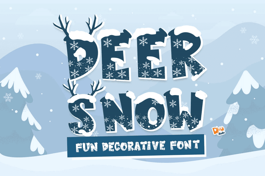 Deer Snow Regular Font · 1001 Fonts