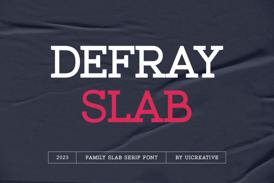 Defray Slab Font Family · 1001 Fonts