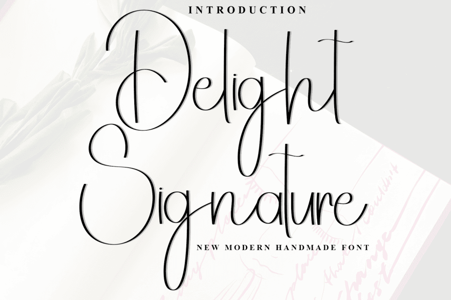 Delight Signature Font · 1001 Fonts