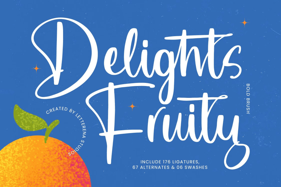 Delights Fruity DEMO VERSION Font · 1001 Fonts