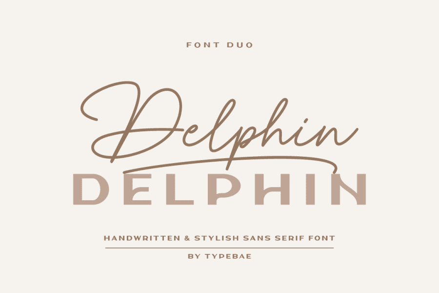 Delphin Font · 1001 Fonts