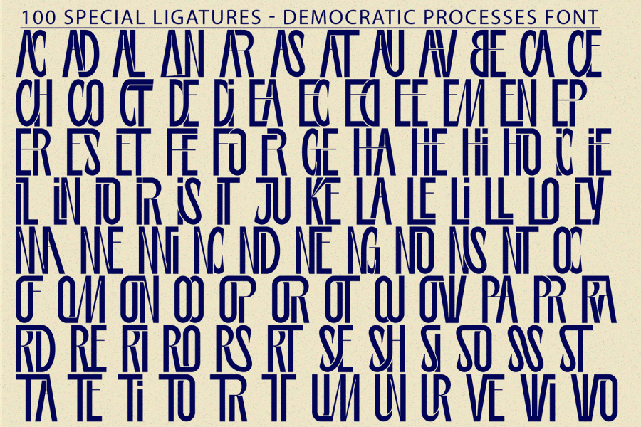 DEMOCRATIC PROCESSES DEMO Font · 1001 Fonts