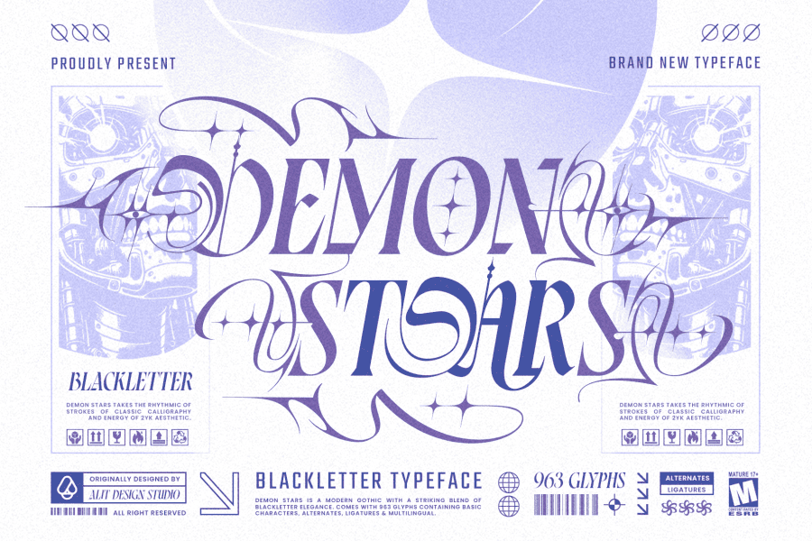4 Free Gothic, Ornamental, Y2k Fonts · 1001 Fonts