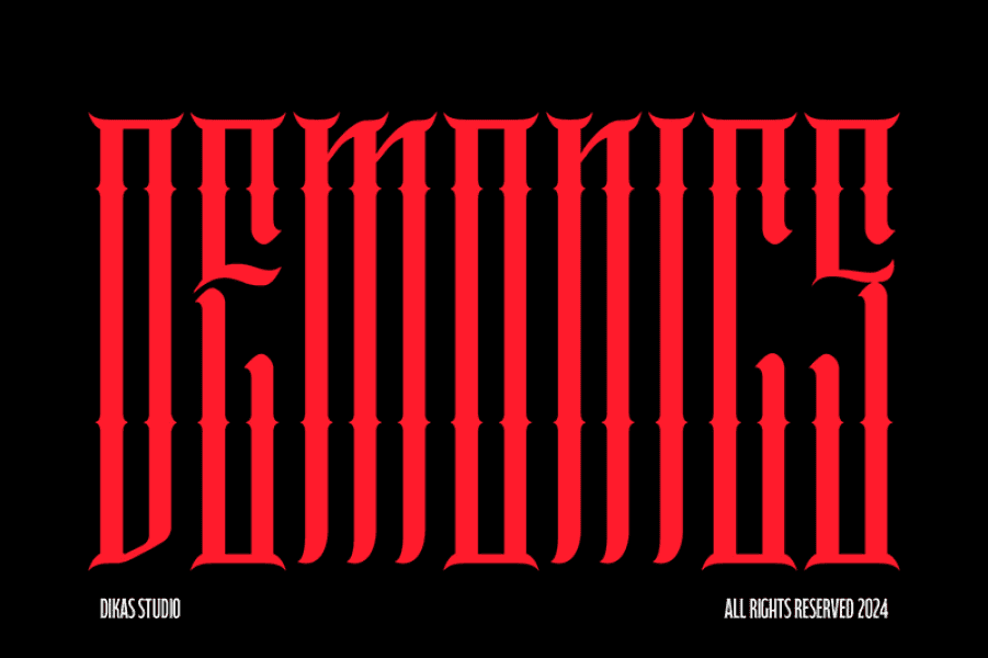 Demonics Free Personal Use Font · 1001 Fonts
