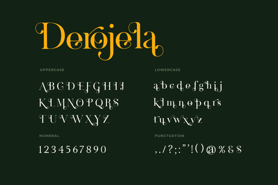 Derojela Font · 1001 Fonts
