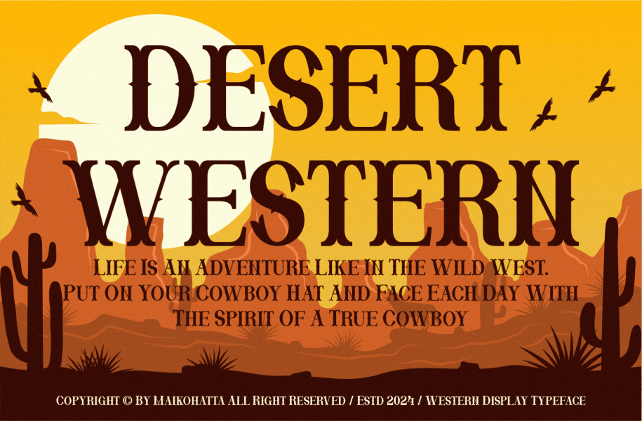 Desert Western Font · 1001 Fonts