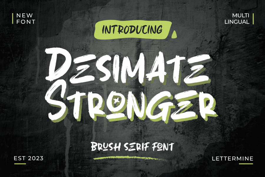 Desimate Stonger Demo Font · 1001 Fonts