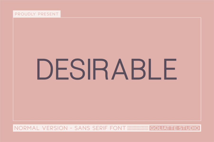 Desirable Font · 1001 Fonts