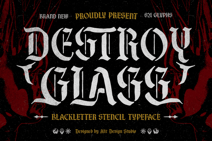 Destroy Glass Font · 1001 Fonts