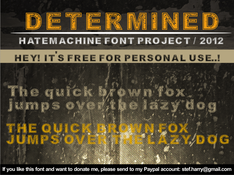 Determined Font · 1001 Fonts