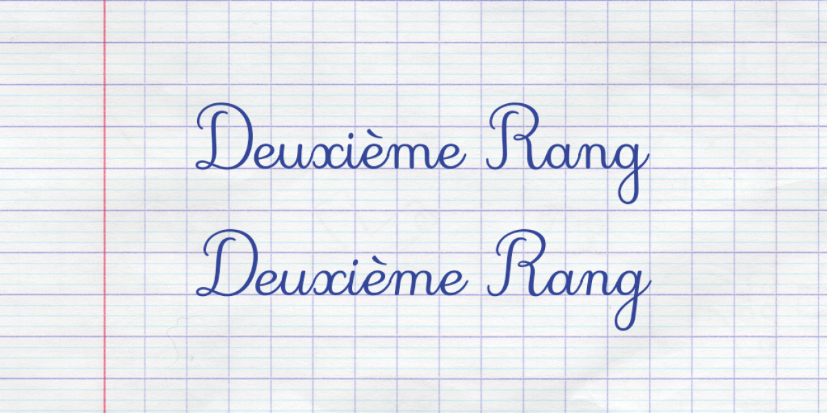 Deuxieme Rang Font Family · 1001 Fonts