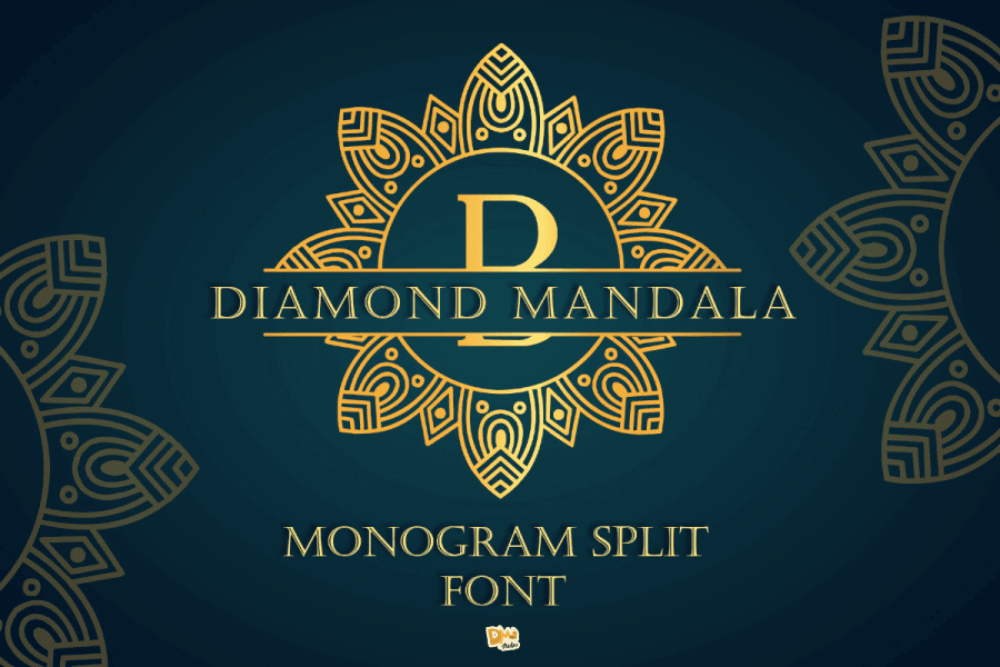 6 Free Caps Only, Mandala Fonts · 1001 Fonts