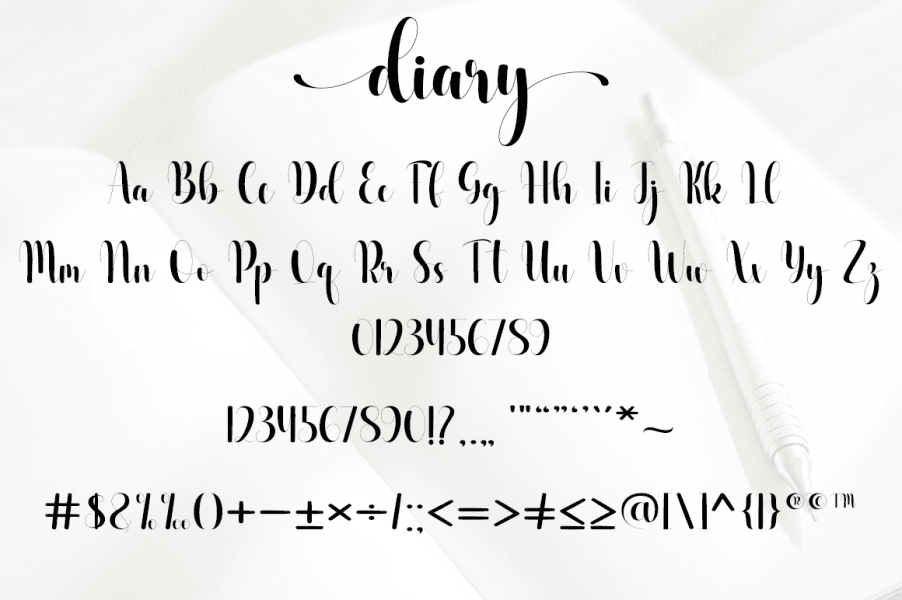 Diary Font · 1001 Fonts