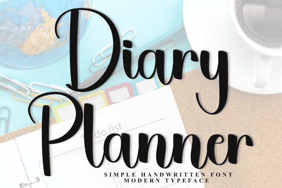 Diary Planner Font · 1001 Fonts