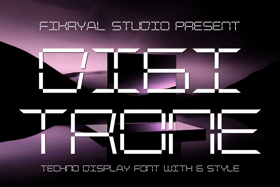 Digitrone Font Family · 1001 Fonts