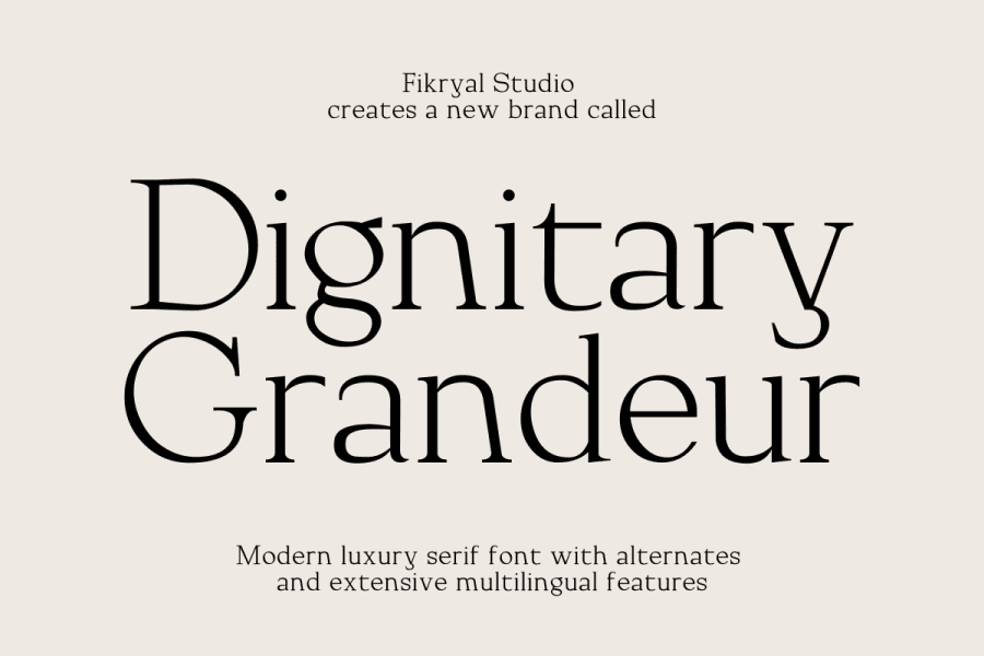 Dignitary Grandeur Font Family · 1001 Fonts