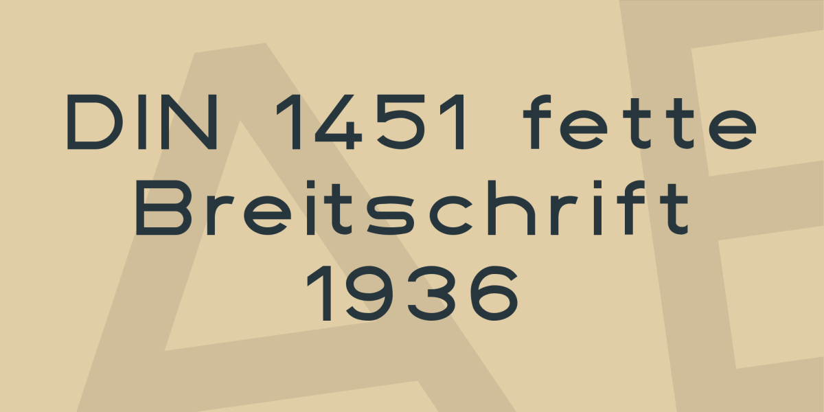 Din 1451 Font