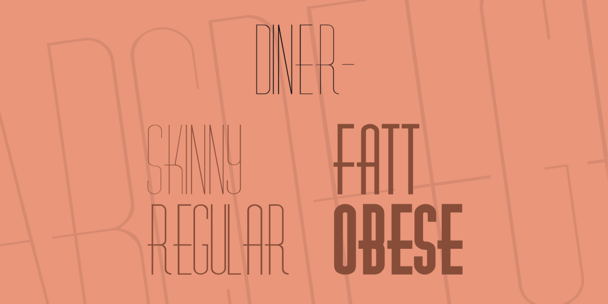 Diner- Font Family · 1001 Fonts