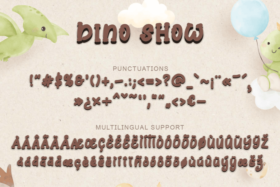 Dino Show Demo Font · 1001 Fonts