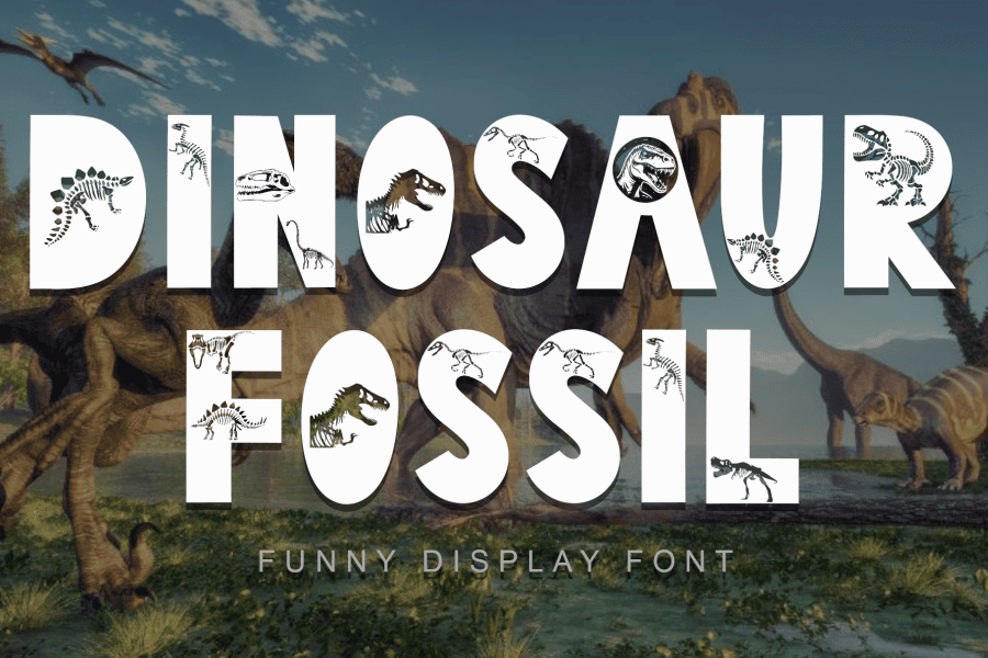 Dinosaur Fossil Font · 1001 Fonts