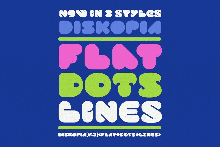 DISKOPIA Font Family · 1001 Fonts