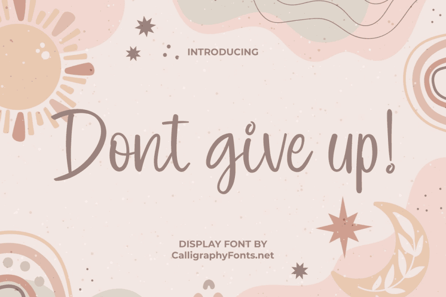 Dont Give Up Demo Font · 1001 Fonts