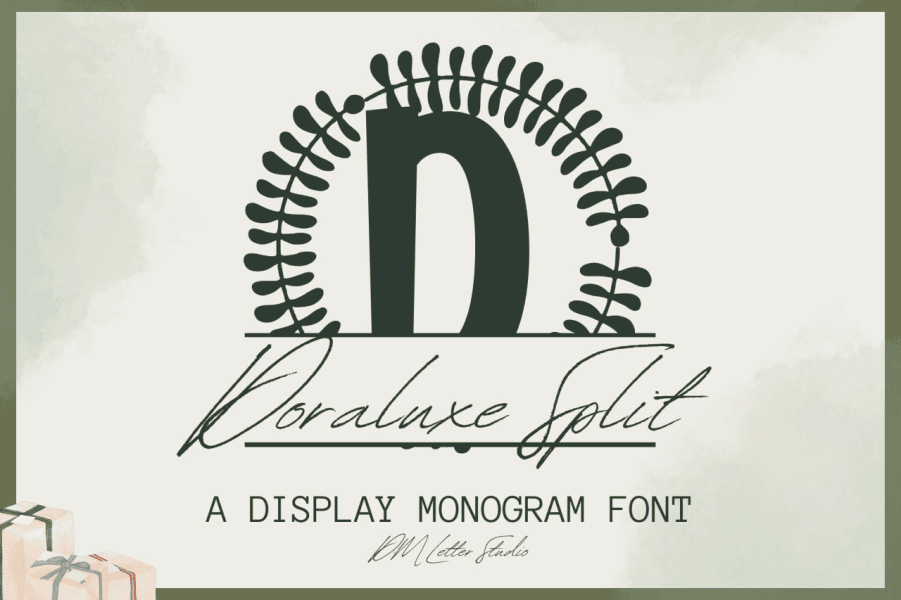 Doraluxe Split Monogram Font · 1001 Fonts