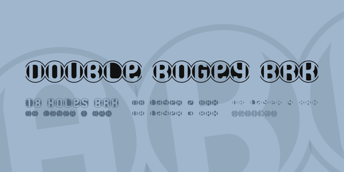 Double Bogey BRK Font Family · 1001 Fonts